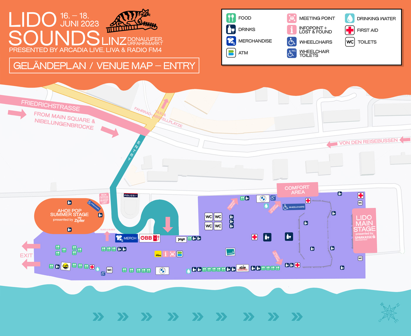 Hoch die Hände, Donaulände: LIDO SOUNDS - das neue Open Air in Linz